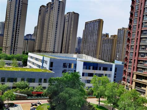 Panoramic View Of Urban Buildings In Xi`an High Tech Development Zone