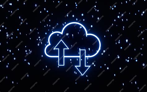 Premium Photo Cloud Computing And Binary Code 3d Rendering