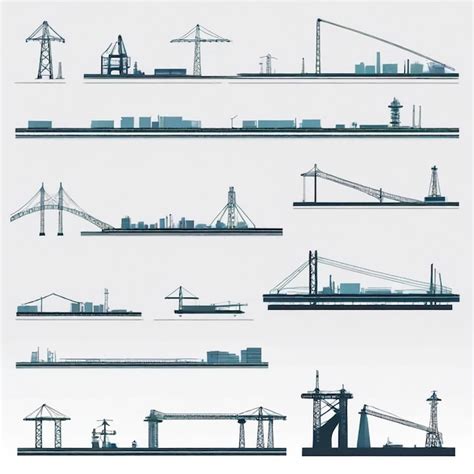Infrastructure Vector Set White Background Isolated A High Quality Premium Ai Generated Vector