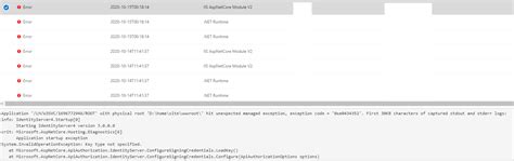 Reactjs Azure Web Deploy Error 50030 Ancm In Process Start