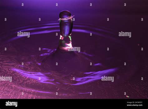 Macro Photography Water Drops Photographed With Pluto Trigger Stock