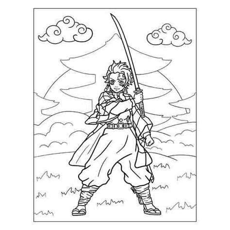 Раскраски Клинок рассекающий демонов распечатать