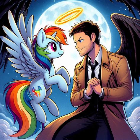Mlp X Supernatural Rainbow Dash And Castiel Ai 6 By Tomartista On