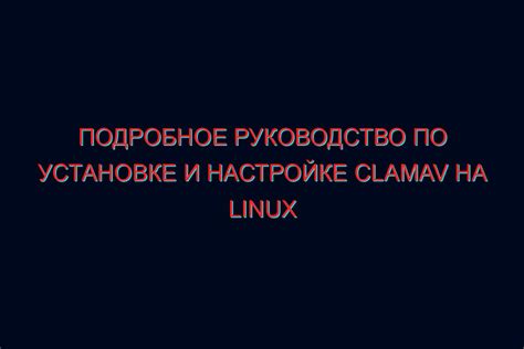 Как установить и настроить Clamav на Linux пошаговое руководство