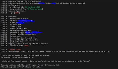 When Initial Project Getting Nontype Error Help Dbt Community Forum
