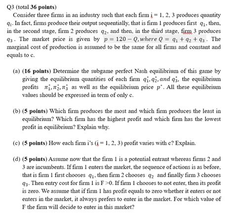 [solved] q3 total 36 points consider three firms in an
