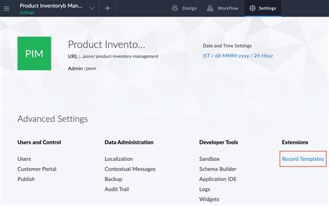 Create Record Template ManageEngine AppCreator Help