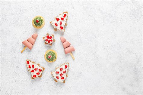 Free Photo Christmas Tree Shaped Snacks