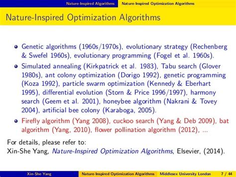 nature inspired optimization algorithms