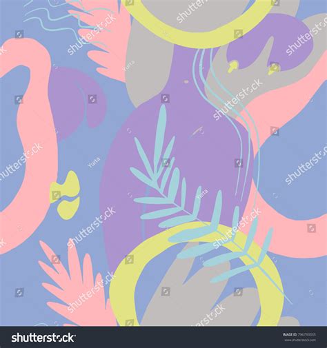 Abstract Modern Art Naked Woman Colorful Stock Vector Royalty Free Shutterstock