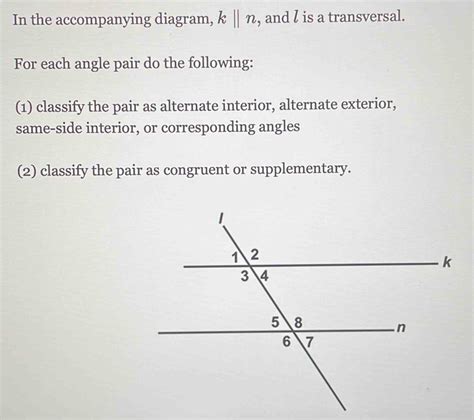 in the accompanying diagram k n and l is a transversal for each