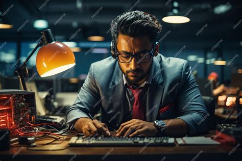 Premium Photo Engineer Working On A Computer In Office Engineering And Architecture Concept