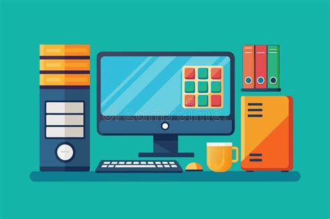 A Modern Desktop Computer Is Placed On Top Of A Desk Modern Desktop Computer Customizable Semi