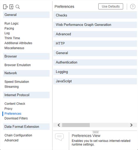 Loadrunner Runtime Settings Preferences Checks Logging