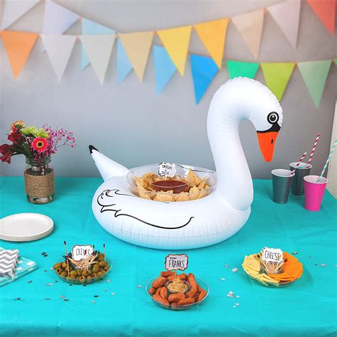 Big Mouth Toys Bmsr Ws Big Mouth Serving Ring White Swan Plastic Toptoy