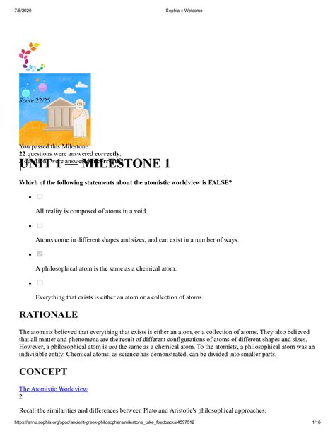 Sophia Ancient Greek Philosophers Final Questions With Complete