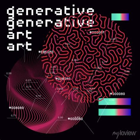 Abstract Visualization Of Data And Information In Graph Form • Wall Stickers Generative Future