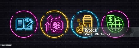 Engineering Documentation Stress Grows And Medical Drugs Minimal Line Icons For Web Application