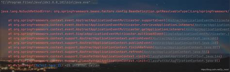 Nosuchmethoderror Org Nfig Beandefinition Getresolvabletype