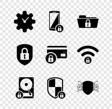 Set Time Management Smartphone With Lock Folder And Hard Disk Drive Shield Security And