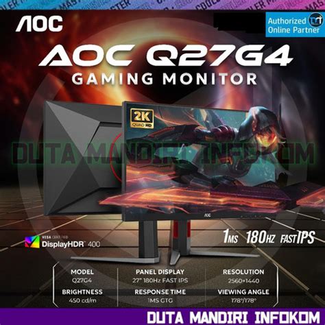 Promo AOC Q G Inch QHD K Fast IPS Hz Ms HDR DP HDMI Monitor Cicil X