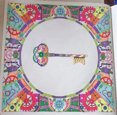 Colorful Key Drawing Joanna Basford Coloring Book