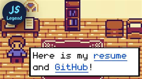 Build A Dev Portfolio As A 2d Game Javascript Tutorial Youtube