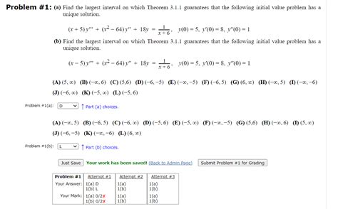 solved problem 1 a find the largest interval on which