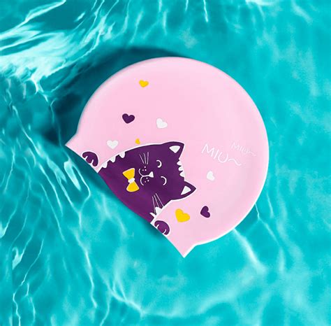 可爱的儿童泳帽硅胶