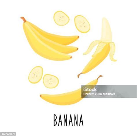 귀여운 만화 바나나 바나나 슬라이스 디자인 엽서 그리기 티셔츠 프린트 디지털 디자인 0명에 대한 스톡 벡터 아트 및 기타 이미지 Istock