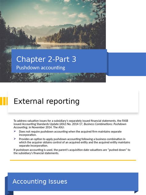 Chapter 2 Part 3 Pushdown Accounting Pdf