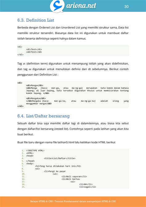 Belajar Html Dan Css Tutorial Fundamental Dalam Mempelajari Html Dan
