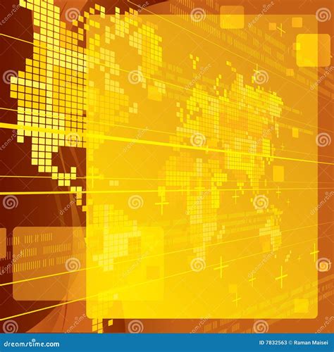 Background With A World Map Stock Vector Illustration Of Earth