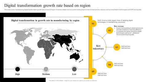 Digital Transformation Growth Rate Based On Region Enabling Smart Production Dt Ss Ppt Slide