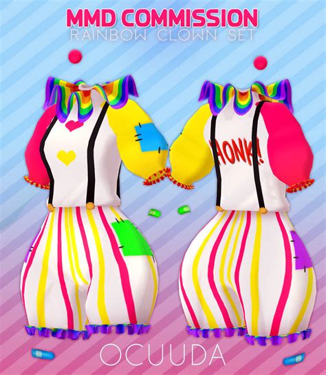Mmd Commission Rainbow Clown Set By Ocuuda On Deviantart