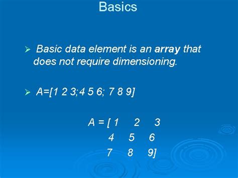 Introduction Matlab Stands For Matrix Laboratory Basics Matrix