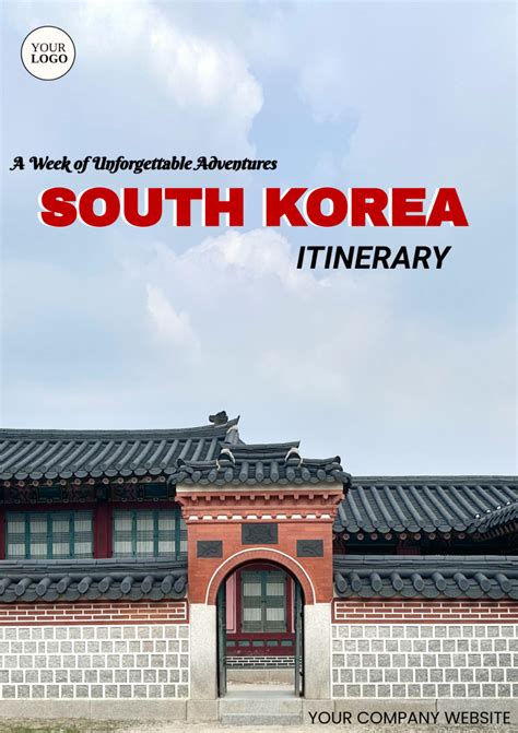 Free Week South Korea Itinerary Template Edit Online Download