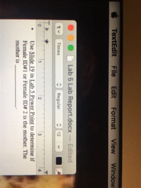 Solved Textedit File Edit Format View Window Lab 5 Lab