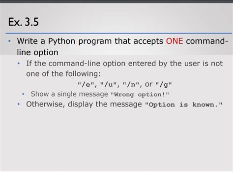 Solved Write A Python Program That Accepts One Commandline