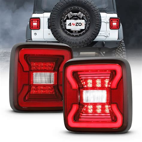 Anzo 18 19 Jeep Wrangler Jl Led Taillights Black