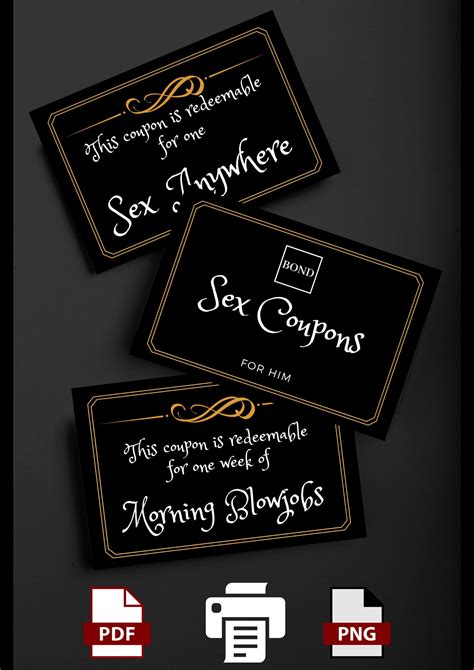 Printable Sex Coupons For Him Love And Relationship Coupon Gift Valentine Gift In Digital