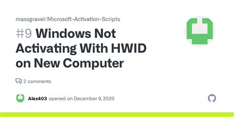 Windows Not Activating With Hwid On New Computer Issue