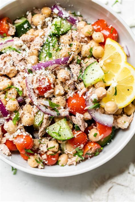 Mediterranean Chickpea Tuna Salad The Almond Eater