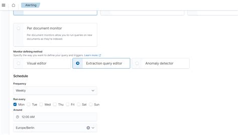 Bug Alerting Monitor Schedule Frequency Drop Down List Error · Issue 3768 · Opensearch