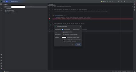 Unable To Generate New Virtualenv From Python Interpreter In Pycharm