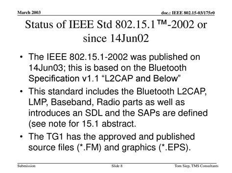 IEEE Working Group For Wireless Personal Area Networks WPANs Ppt