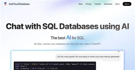 askyourdatabase revolutionizing sql interaction with ai navto ai