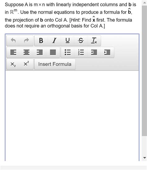 Solved Suppose A Is Mn With Linearly Independent Columns Chegg Com