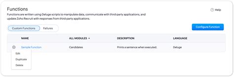 Working With Custom Functions Zoho Recruit