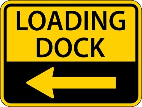 Premium Vector Loading Dock Left Arrow Sign On White Background